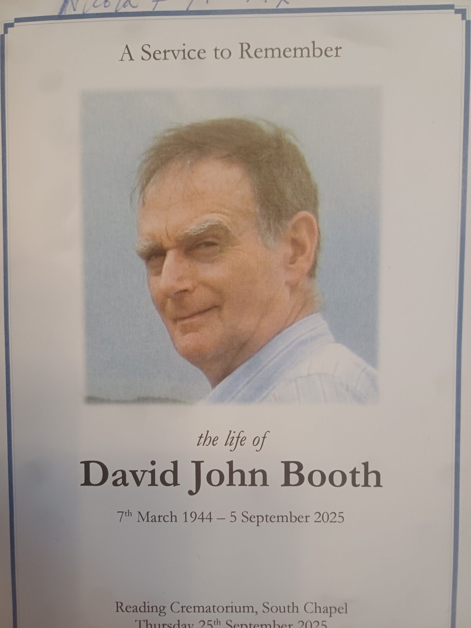 David Booth remembered – Wallingford & District Art Club